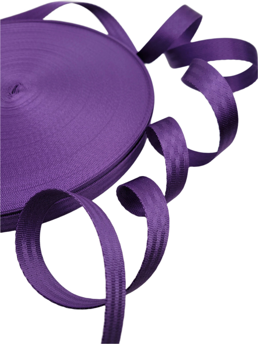 Nylon Webbing Solid Purple - 1/2" Wide - 6 yards – INDO LOVE KREATION
