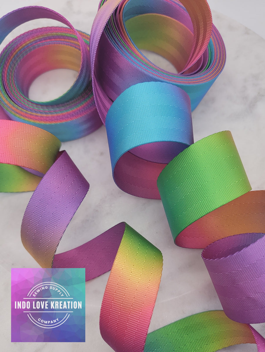 Nylon Webbing CHEVRON Rainbow - 6 YARDS - 1.5" width – INDO LOVE KREATION